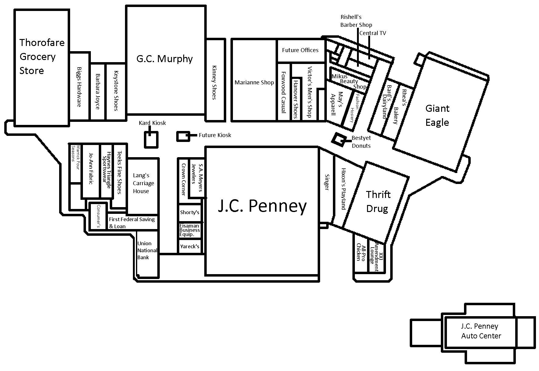 Washington Mall - Washington, PA - 1968 (Opening Year)